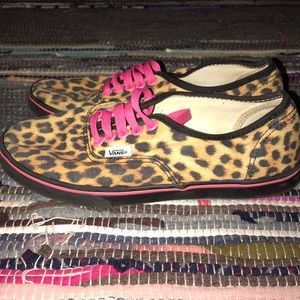 Vans | Shoes | Custom Pink And Cheetah Vans | Poshmark